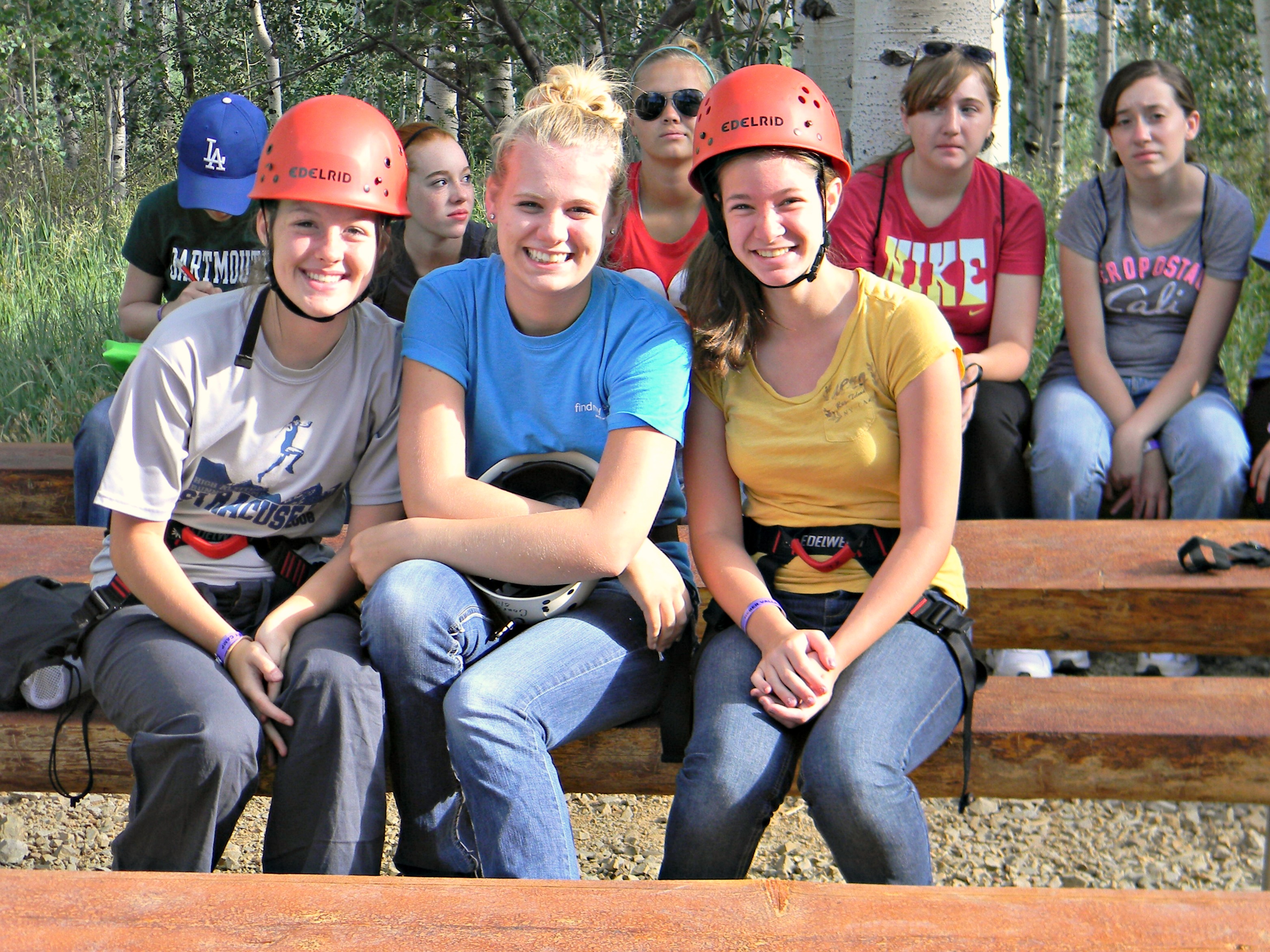 girls camp ready for zip line - Organize and Decorate Everything