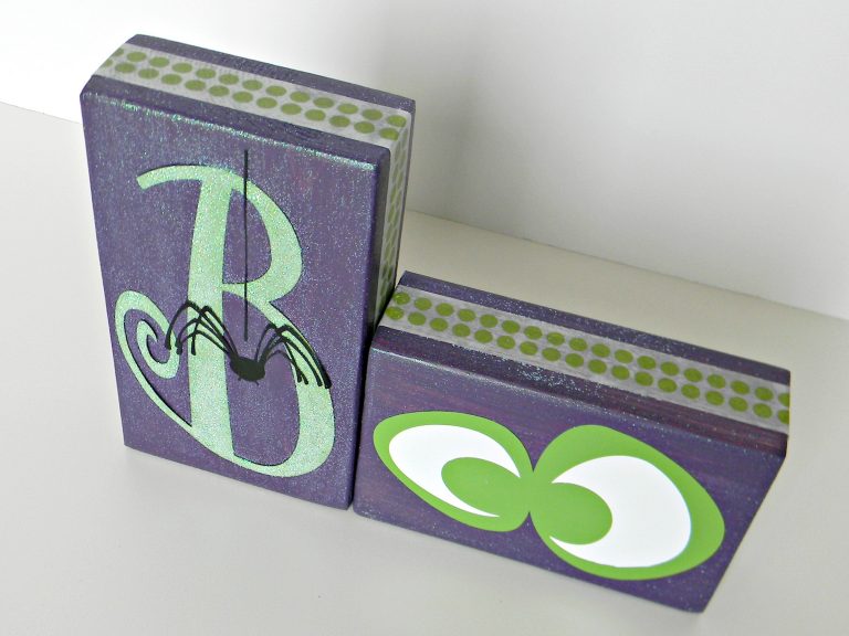 Boo Blocks with Glow-in-the-dark Vinyl - Organize and Decorate Everything