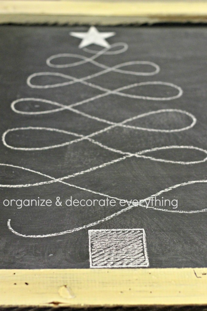 Christmas Tree Chalk Board Art - Organize and Decorate Everything