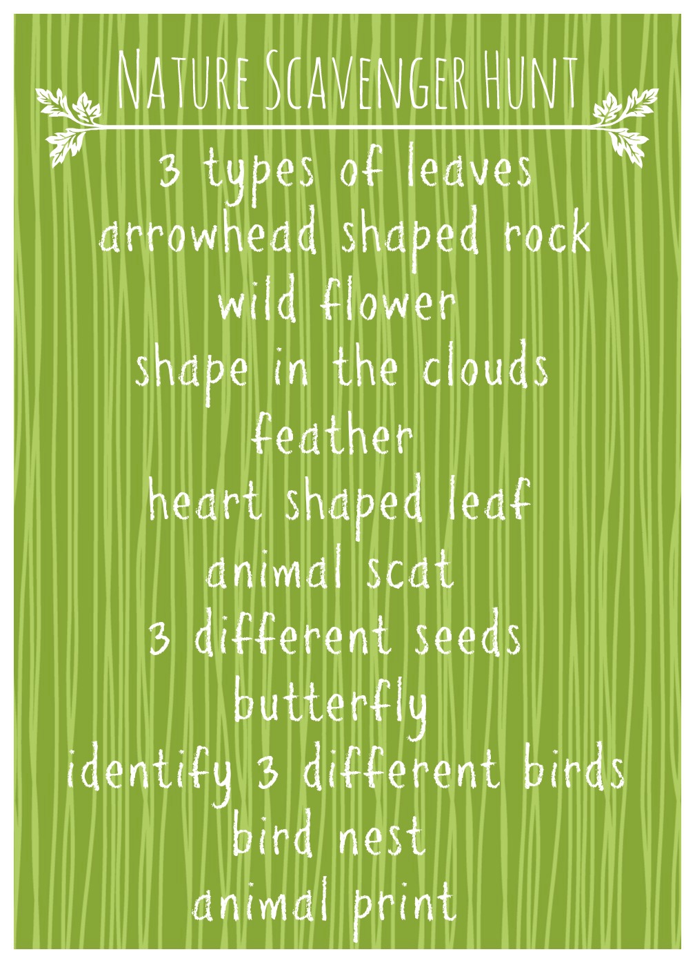 nature scavenger hunt - Organize and Decorate Everything