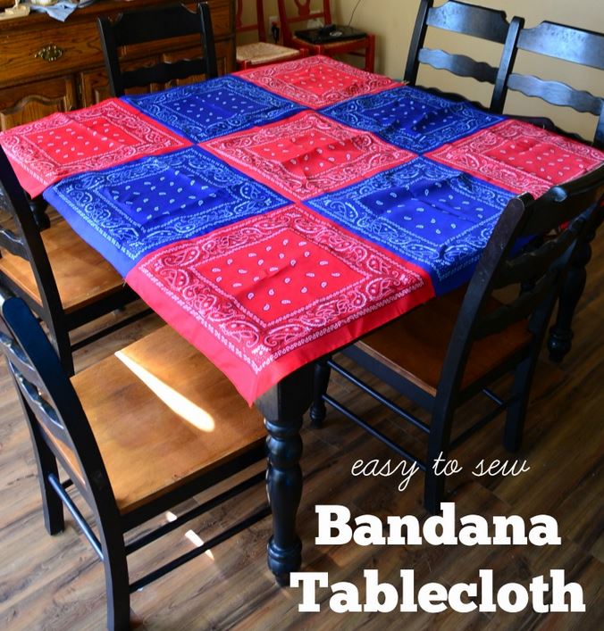 red white blue tablecloth - Organize and Decorate Everything