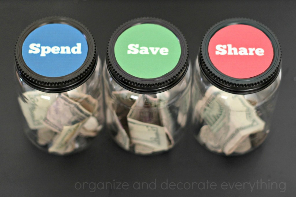 Money Jars and Teaching Kids about Finances - Organize and Decorate ...
