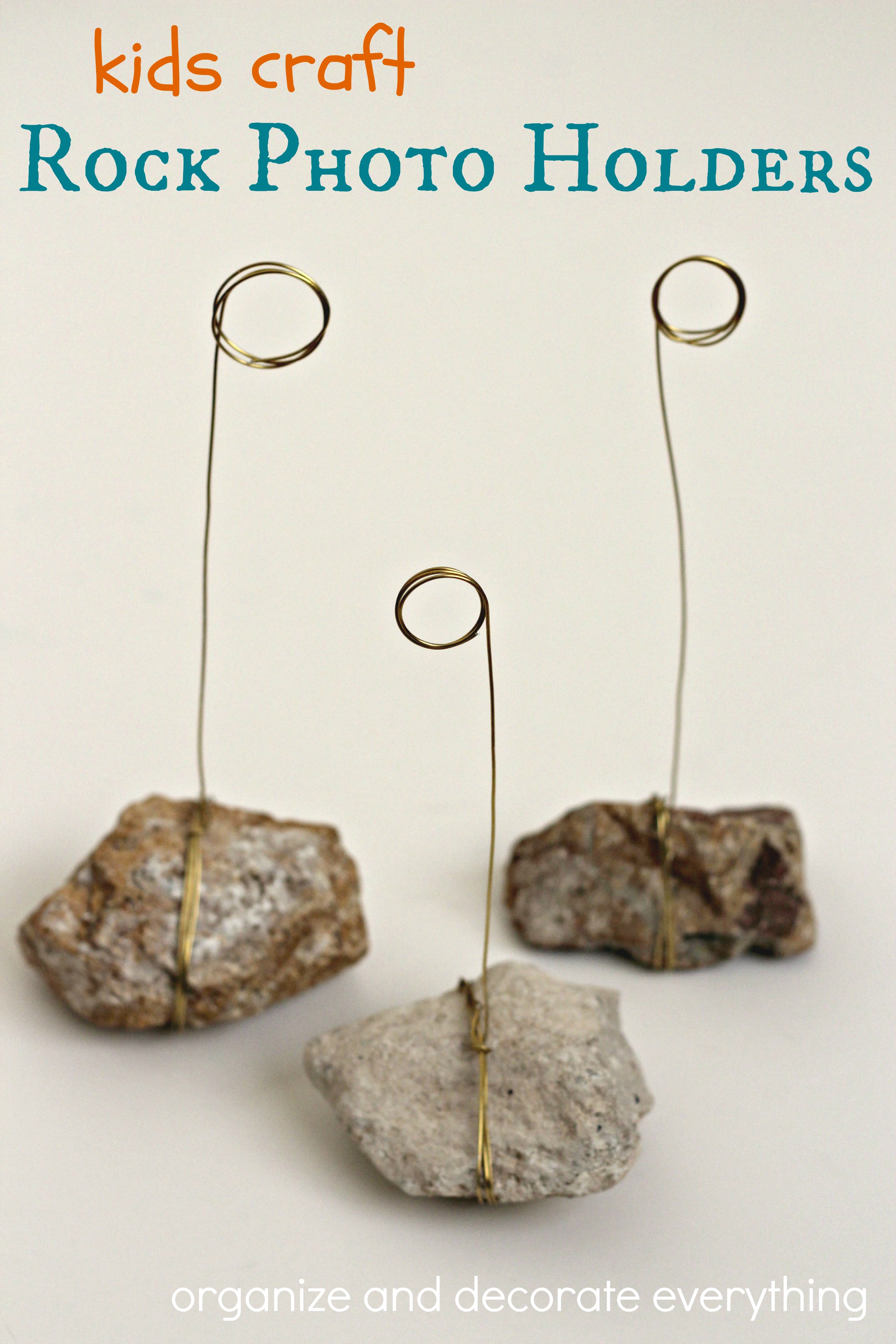 Rock Photo Holders kids craft - Organize and Decorate Everything