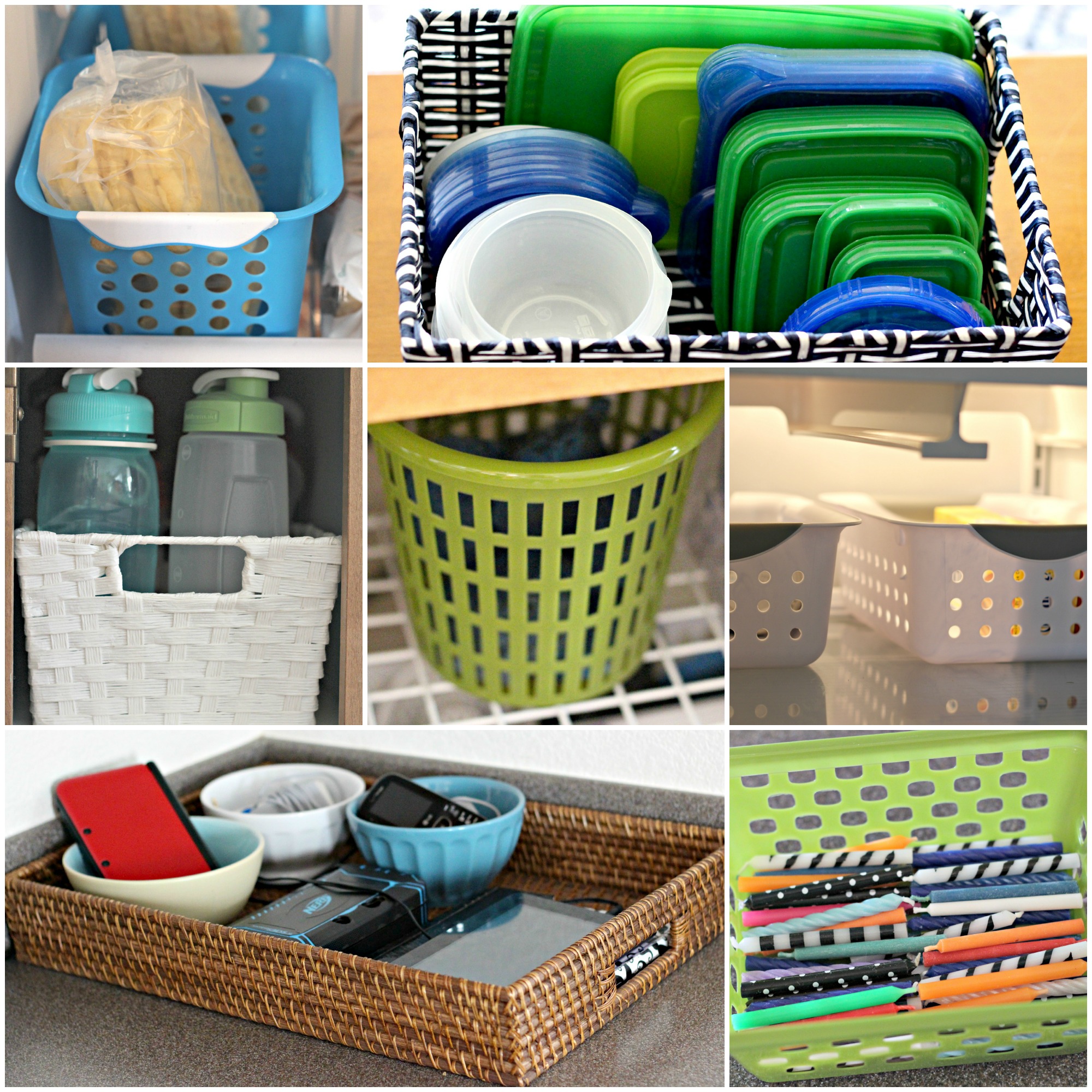 organizing with baskets collage - Organize and Decorate Everything