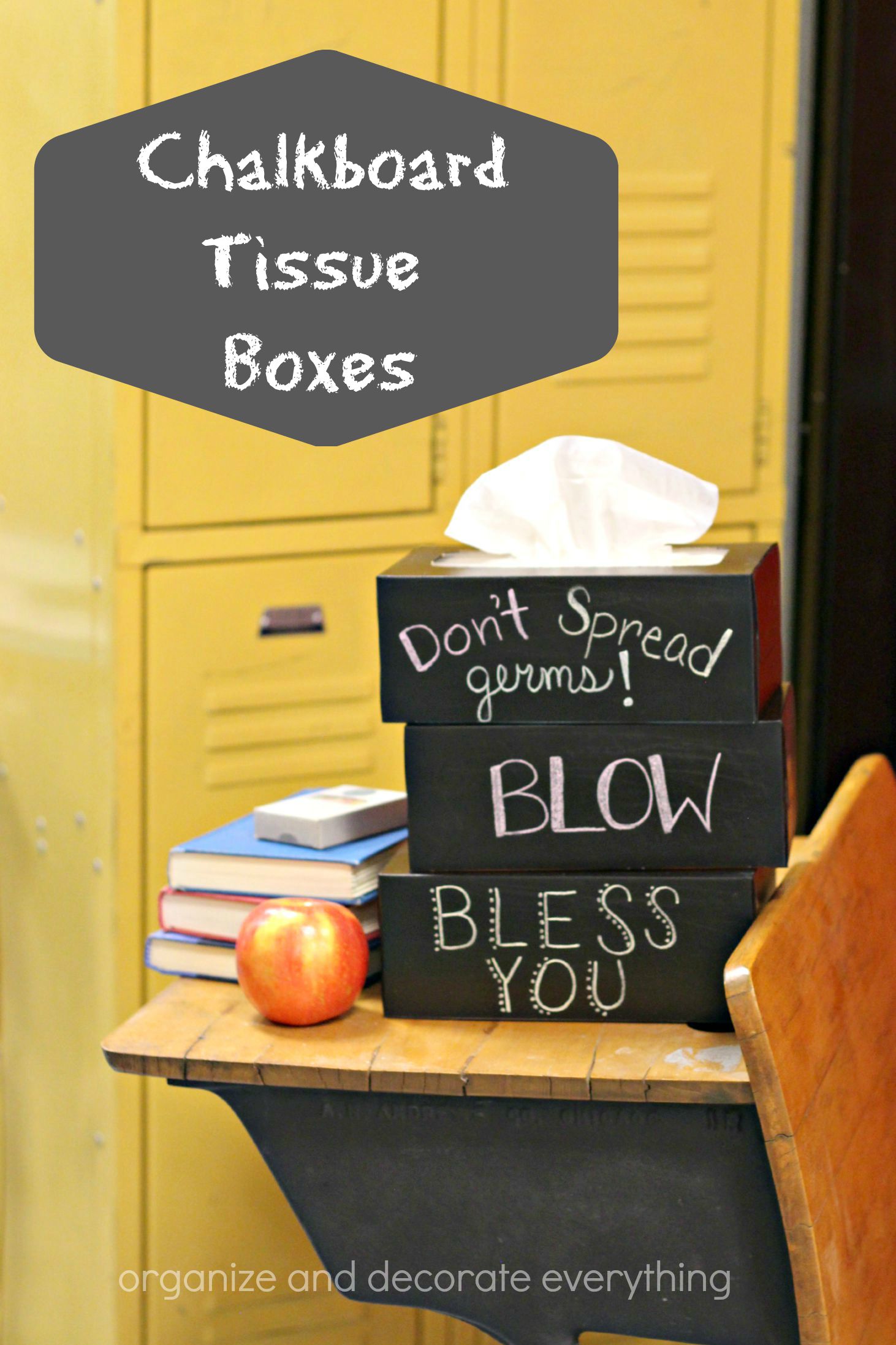 Chalkboard Tissue Boxes - Organize and Decorate Everything