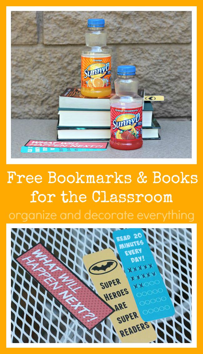 Free Bookmarks and Books for the Classroom - Organize and Decorate ...