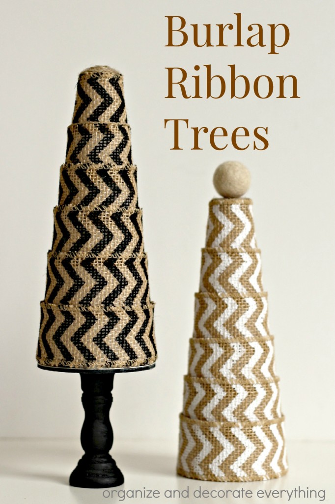 Burlap Ribbon Trees - Organize and Decorate Everything