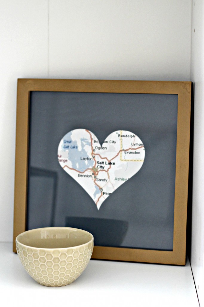 Framed Heart Map - Organize and Decorate Everything