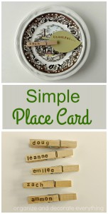 Simple Place Card - Organize and Decorate Everything