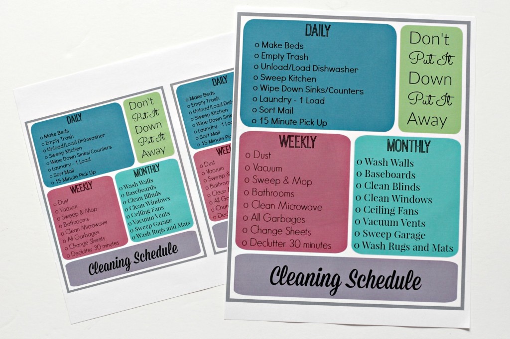 Cleaning Schedule Printable - Organize and Decorate Everything