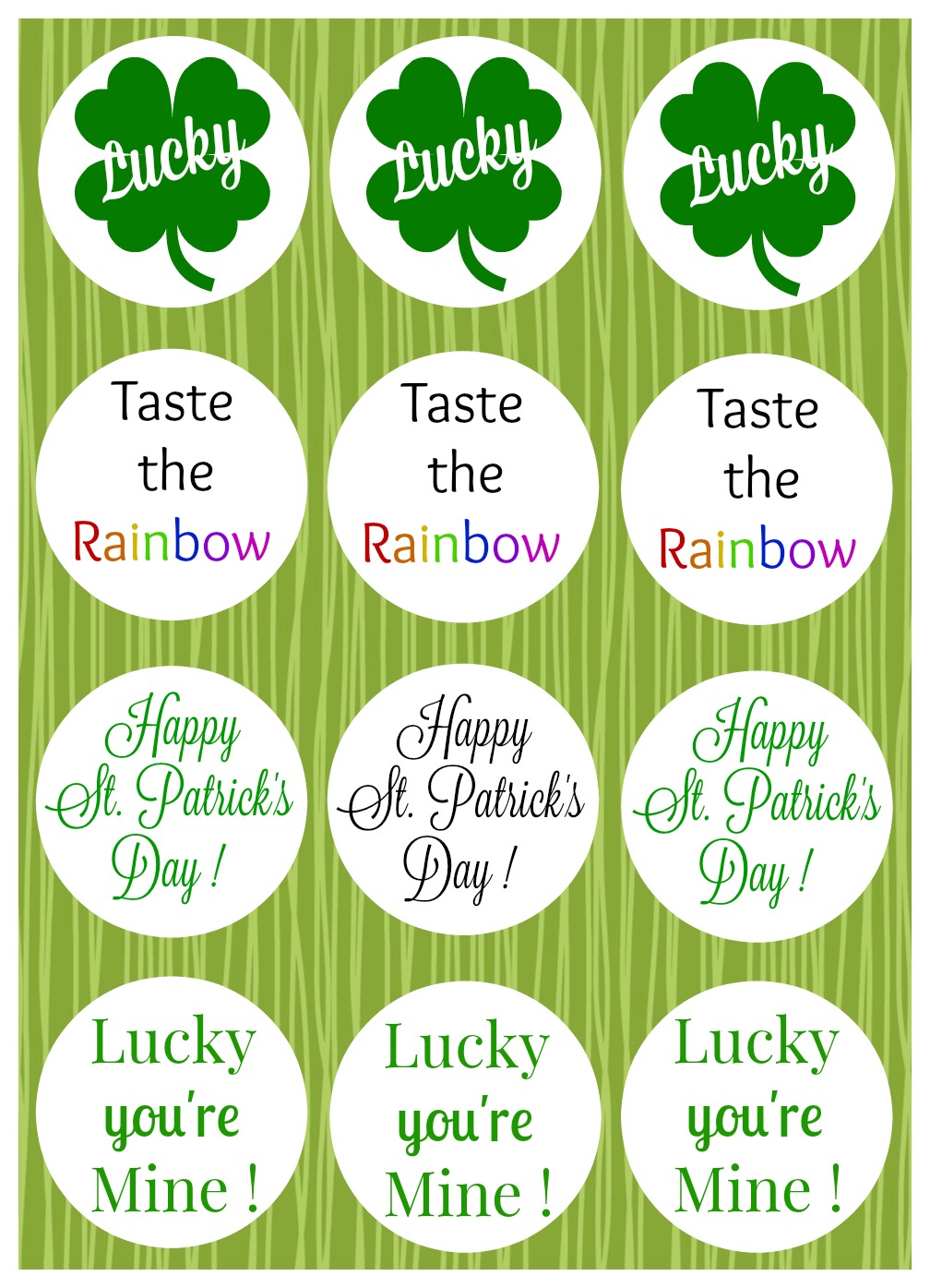 St. Patrick's Day tags - Organize and Decorate Everything