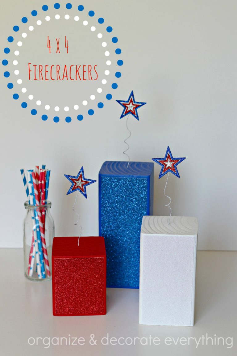 4 x 4 Glitter Firecrackers - Organize and Decorate Everything