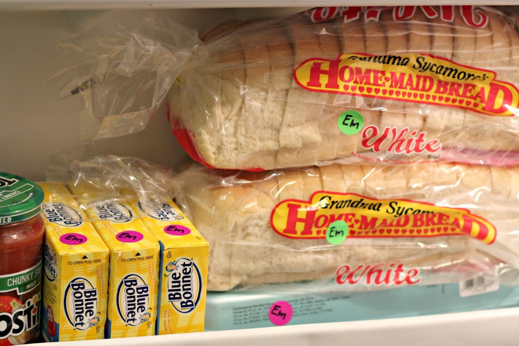 Using Stickers to Label Dorm Room Food - Organize and Decorate Everything