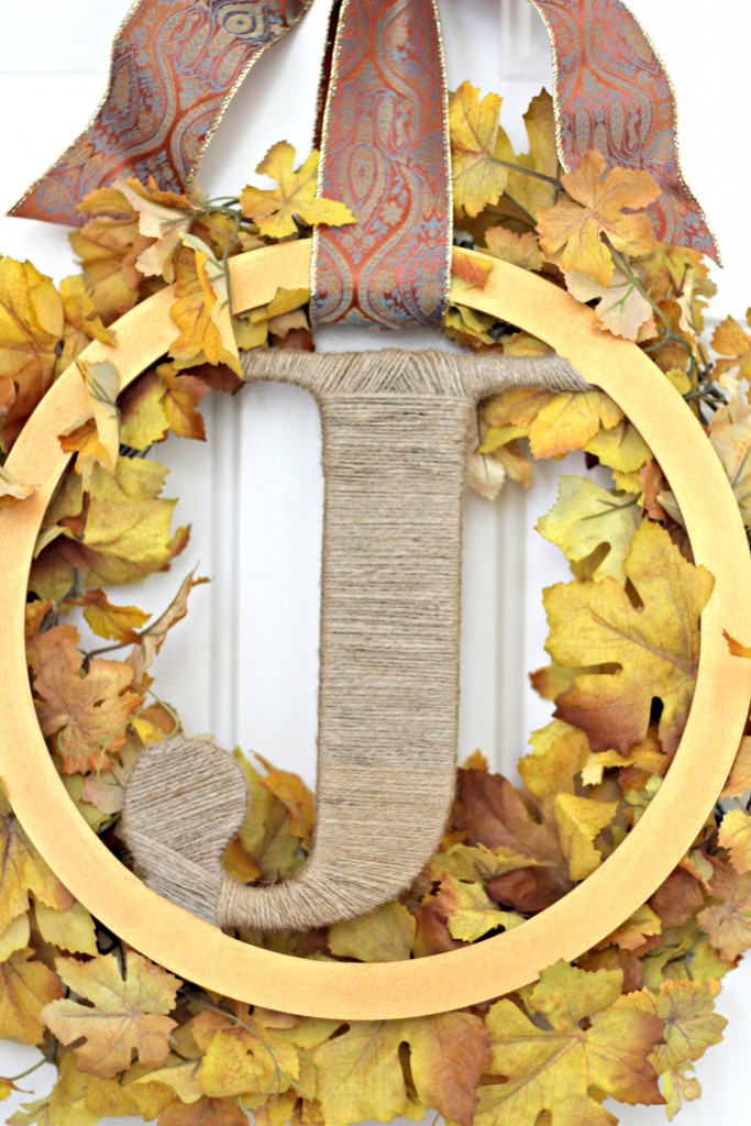 Monogram Fall Wreath - Organize and Decorate Everything