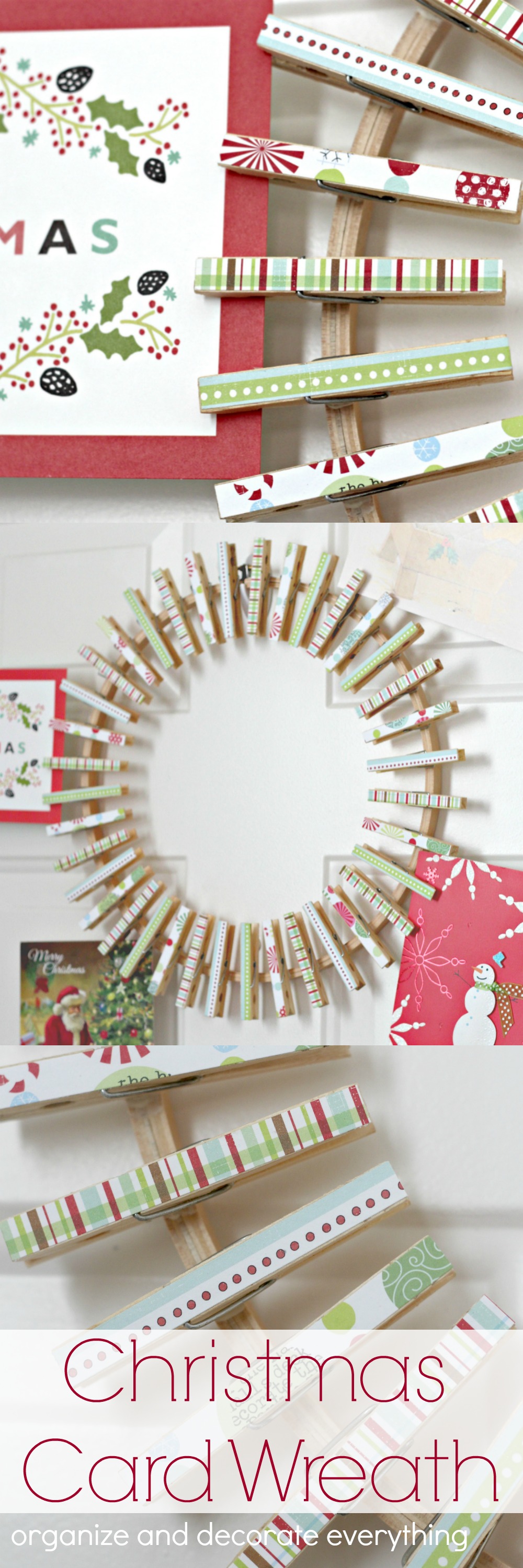 Christmas Card Wreath - Organize and Decorate Everything
