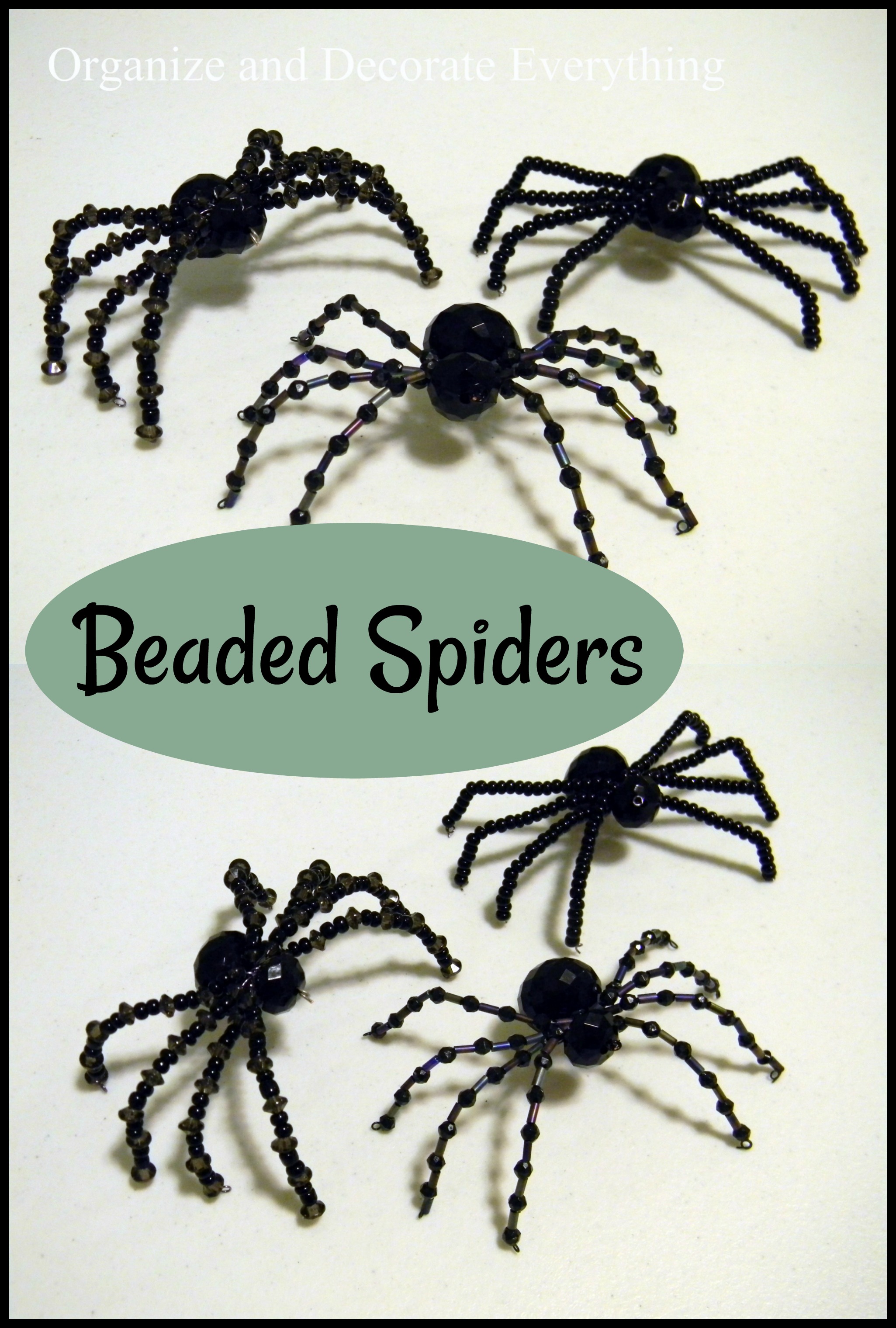 Beaded Spiders for Halloween - Organize and Decorate Everything