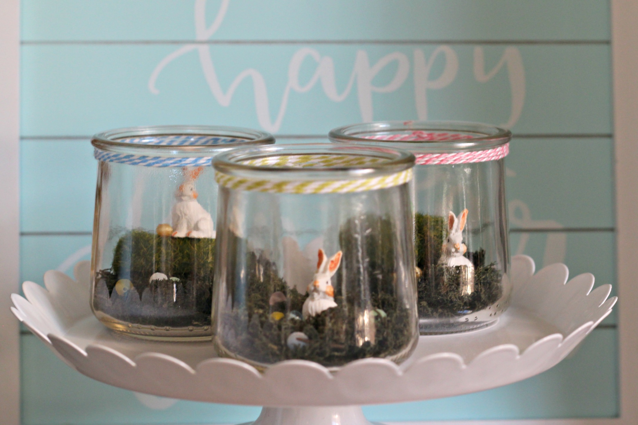 Mini Bunny Terrarium for Easter - Organize and Decorate Everything