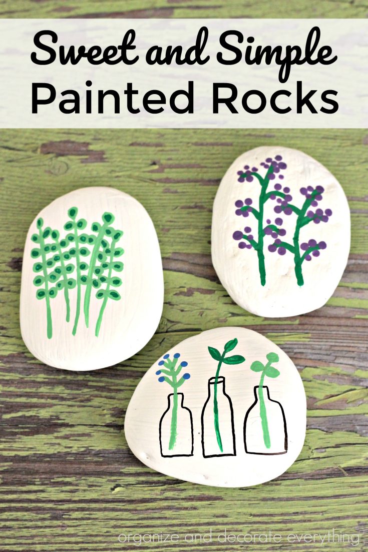 Sweet and Simple Painted Rocks - Organize and Decorate Everything