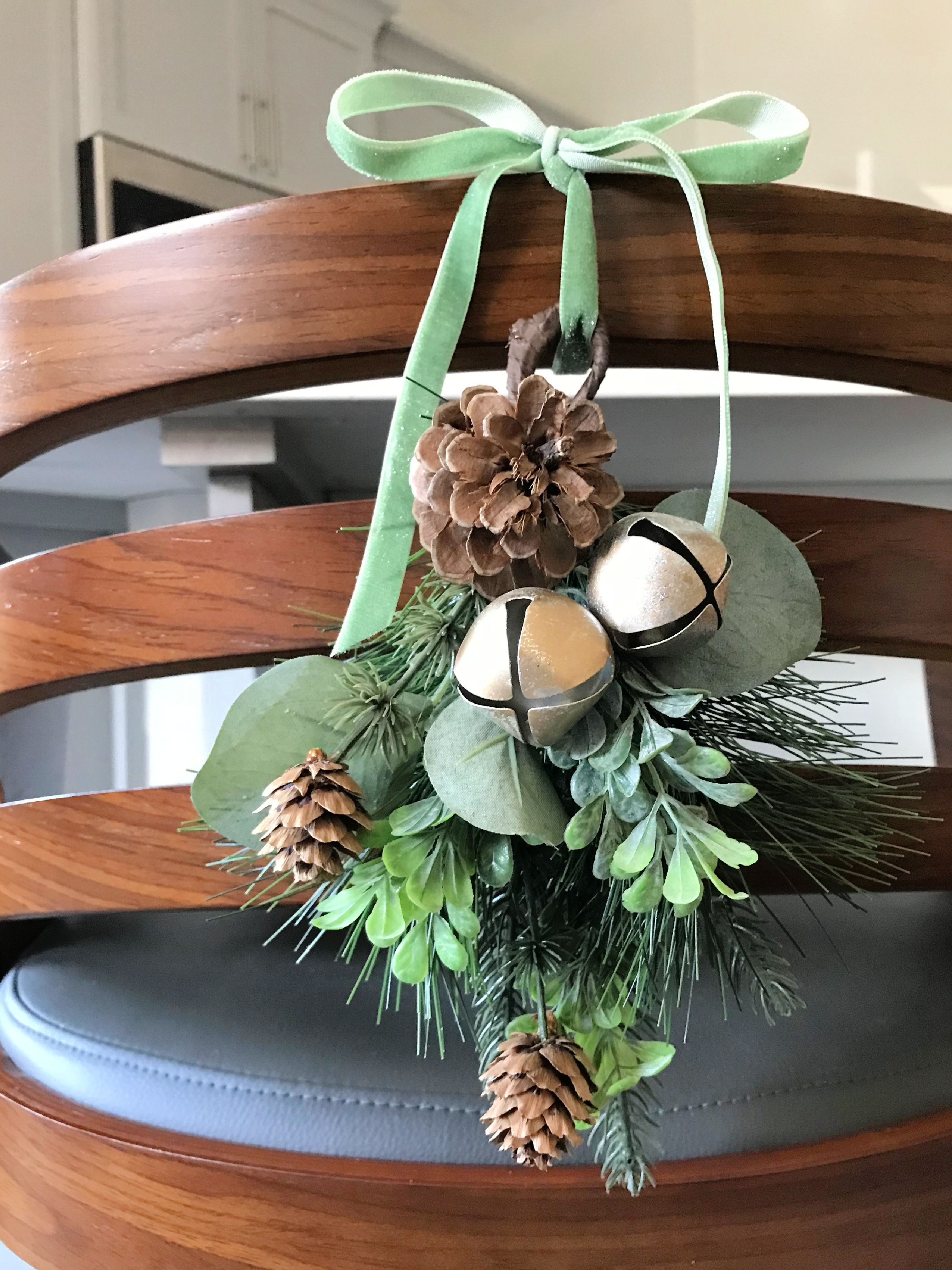 Chair Swag for Christmas - Organize and Decorate Everything